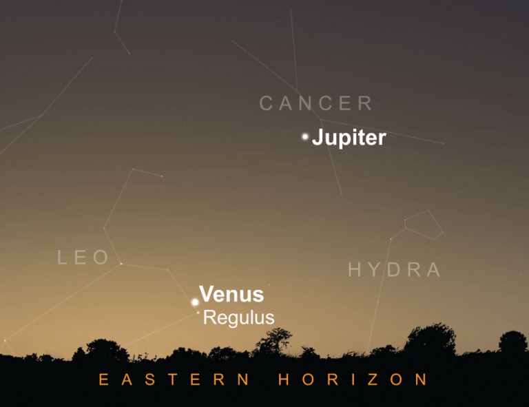 Venus buzzes Regulus in the dawn sky – Astronomy Now