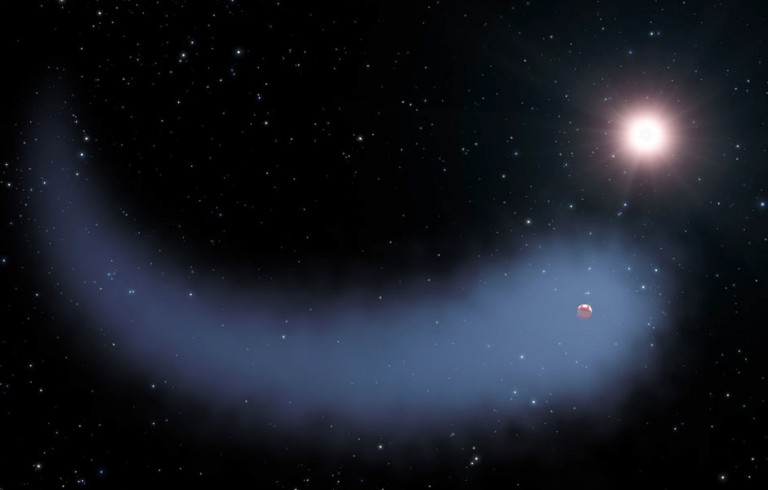 Red dwarf seen stripping atmosphere from Neptune-sized exoplanet ...