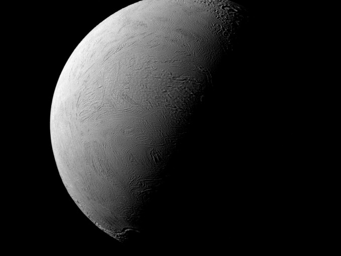 Cassini sees tilted terminator of Saturn’s moon Enceladus – Astronomy Now