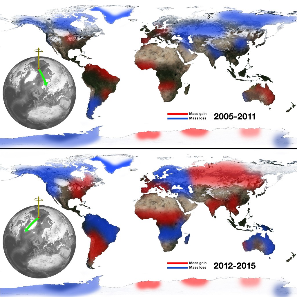 Climate change creates wobbles in Earth’s spin axis – Astronomy Now