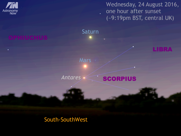 See the triple lineup of Antares, Mars and Saturn tonight – Astronomy Now