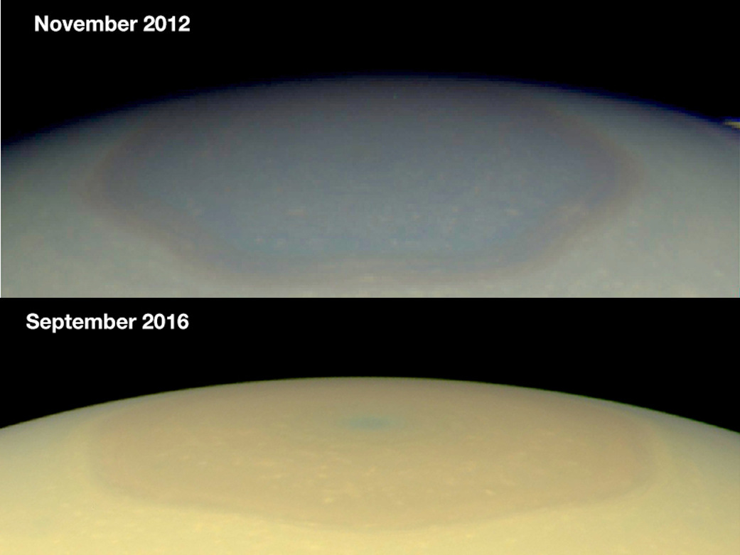 Crescent Saturn and Titan seen by Cassini – Astronomy Now