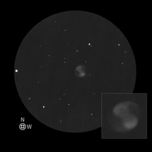 Track down Messier 76, the superb Little Dumbbell planetary nebula ...