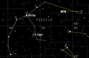 Track down Messier 76, the superb Little Dumbbell planetary nebula ...